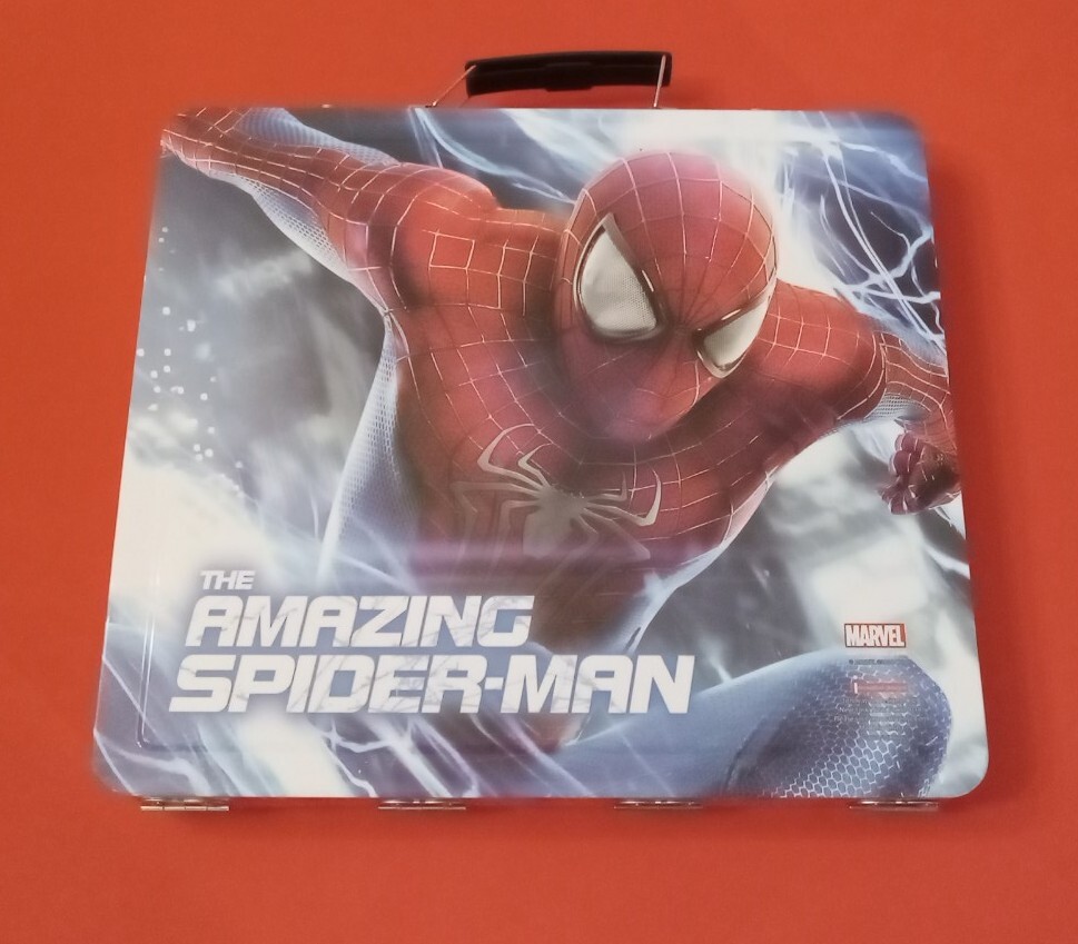 Spider-Man Tin Box Amazing 2014 Marvel Art Kit 12" In W Hinged Handle ...