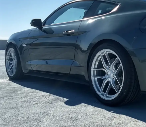19'' Stance SF03 Brushed Silver Staggered wheels for Ford Mustang S650 ...