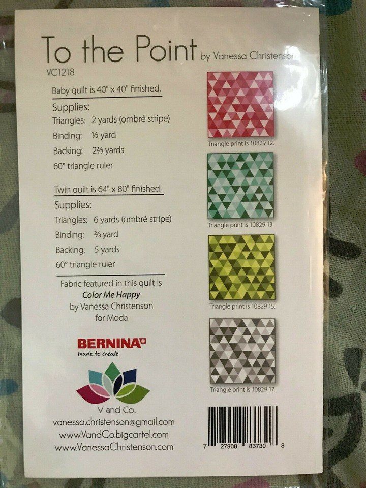 "To the Point" Quilt Pattern - V and Co. | eBay