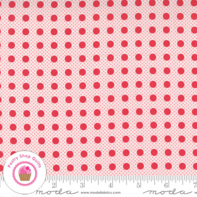 Moda BEAUTIFUL DAY 29137 21 Pink Coral Red Polka Dots COREY YODER Quilt ...