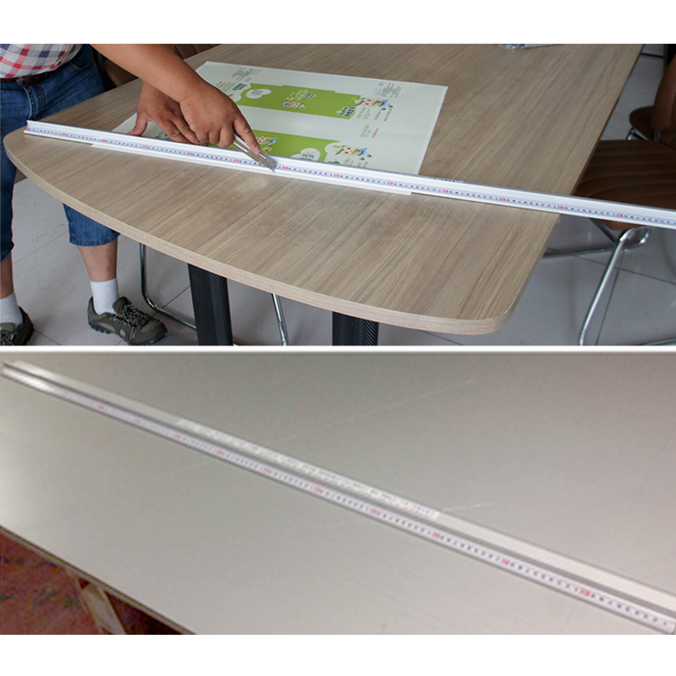 1.3m Aluminium Cutter + Rubber Back, Vinyl Safety Rulers, Cutting ...