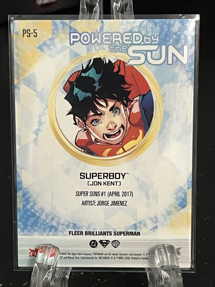 SUPERBOY---2025 FLEER BRILLIANTS SUPERMAN---POWERED BY THE SUN---FREE ...
