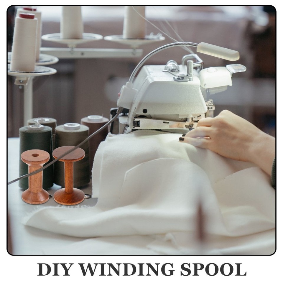 5 Pcs Wooden Thread Spool Xl Extra Large Bobbins Spools Embroidery | eBay