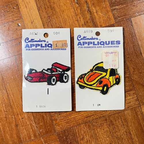 Lot of Vintage Car Embroidered Sew On Patch Costumakers Appliques Race ...