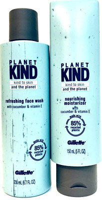 Gillette Planet Kind Refreshing Face Wash & Nourishing Moisturizer Set ...