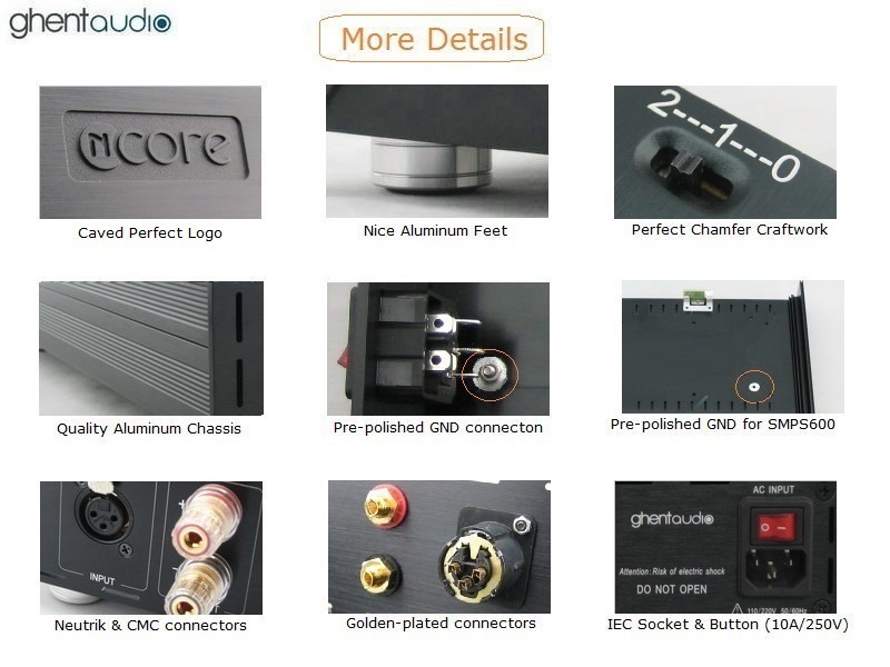 (Pair) NCORE-MX Mono Case-Kit for Hypex NC400/ NC500OEM/ NC1200/ UcD400 ...