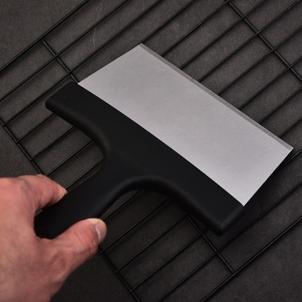 2 Pcs Black Grill Scrapers Stainless Steel Dough Scraper New Pan ...