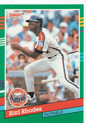 1991 Donruss #698 Karl Rhodes MLB Houston Astros + (Yes 3 Free Mystery ...