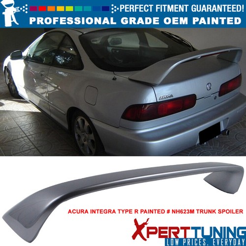 Fits 94-01 Integra 2DR Type R Trunk Spoiler Paint #NH623M Satin Silver ...