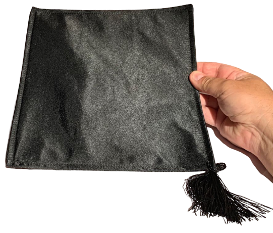 ADULT BLACK GRADUATION CAP Professor Clown Hat Costume Mortar Flat ...