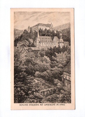 Artist Ak Castle Stolberg with Surroundings in the Harz 1937 | eBay