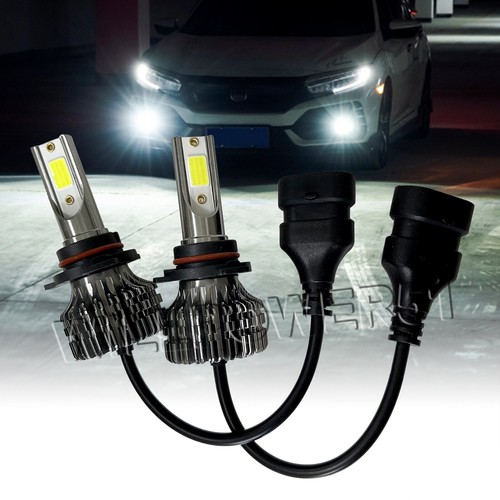 2PCS HIGH BEAMS 55W LED 9005 HB3 Bulbs HIGH POWER COB 6000K White W1 ...