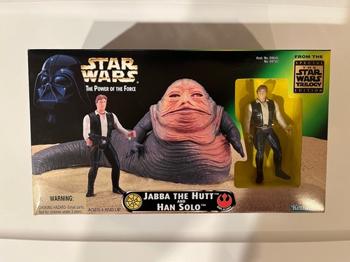 Star Wars The Power of the Force Jabba the Hutt and Han Solo Kenner ...
