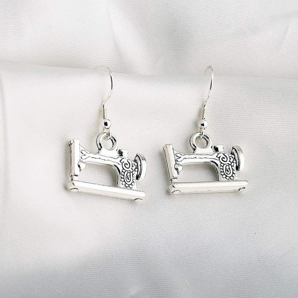 1 Pair Sewing Machine Design Pendant Earrings Creative Funny Ear Hooks ...