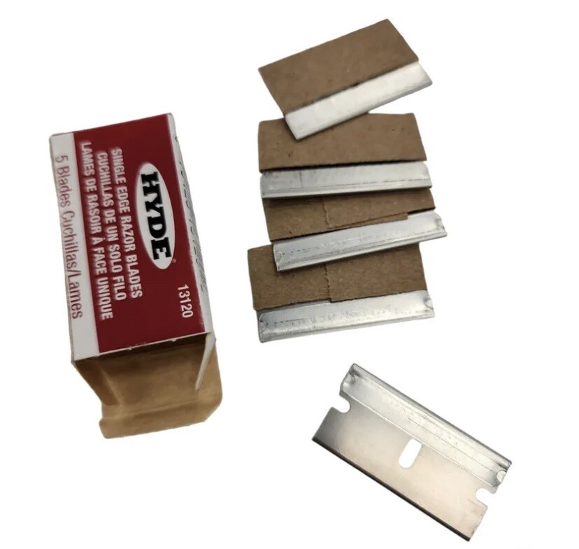 HYDE 13120 Razor Blade, Single-Edge Blade, Steel Blade - Box of 5 ...
