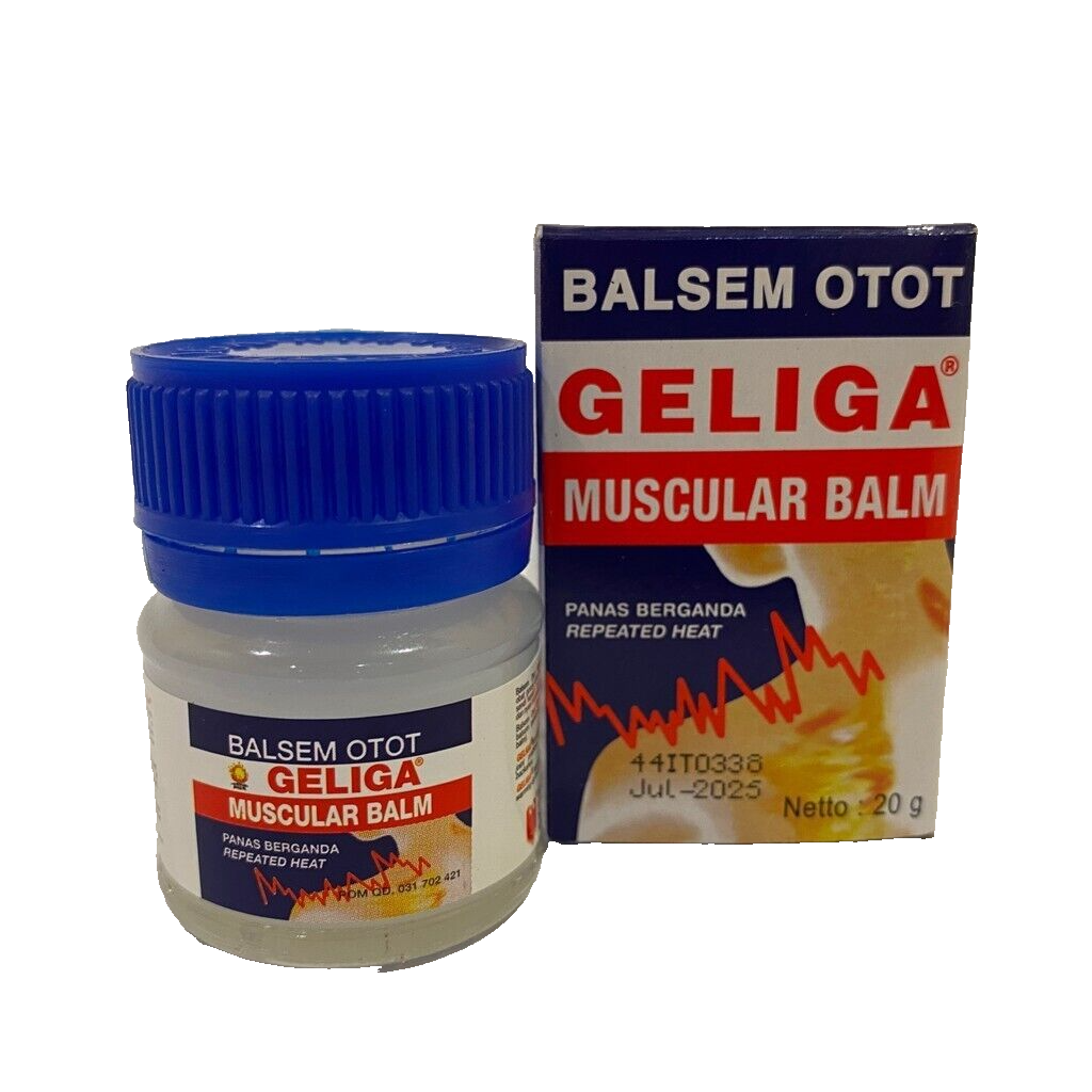 🔥NEW🔥 5 x Geliga muscular Balm Balsem Otot Geliga 40gr Neck Muscle Pain ...
