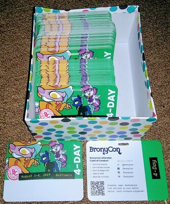 BronyCon 2019 4-Day Badge Final Convention (Expired/Collectable) FREE ...