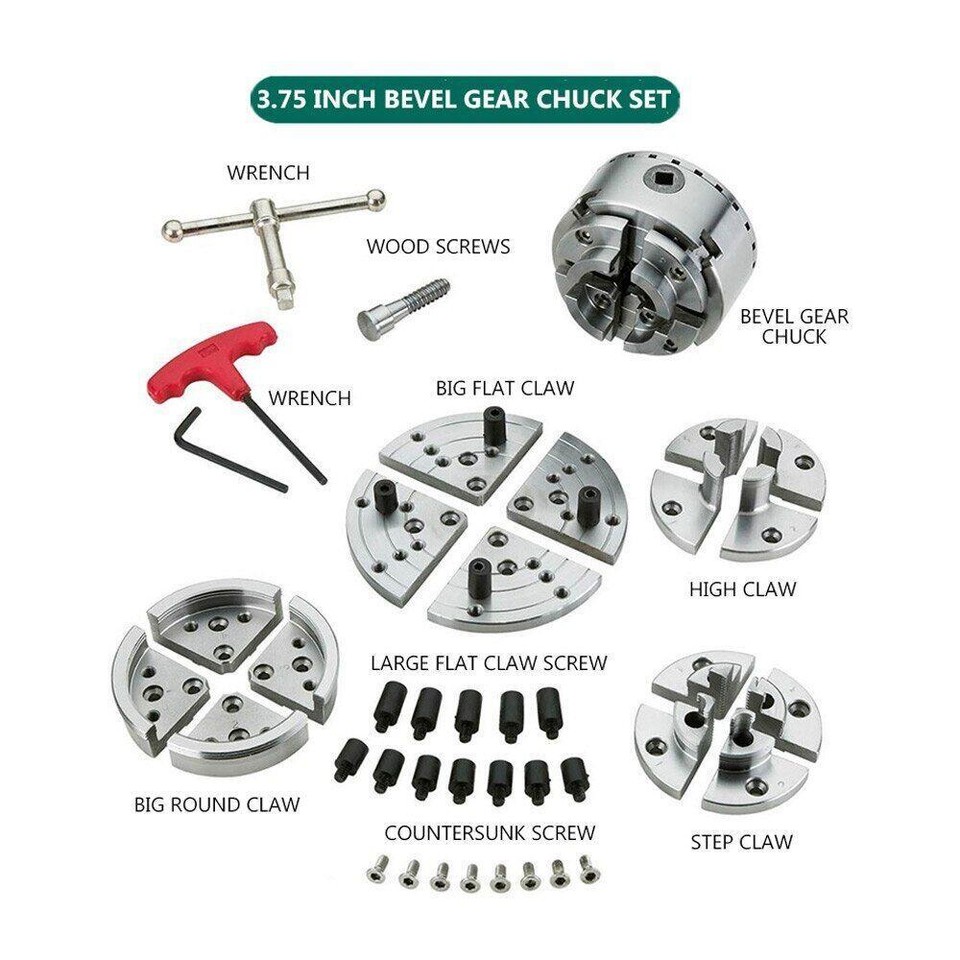 5.5 inch Woodworking Lathe Chuck Set Bevel Gear Chuck Set M33*3.5 | eBay