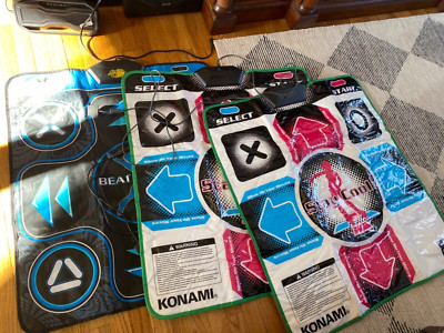 Massive Dance Dance Revolution DDR Lot Playstation 2 PS2 3 Mats Over 20 ...