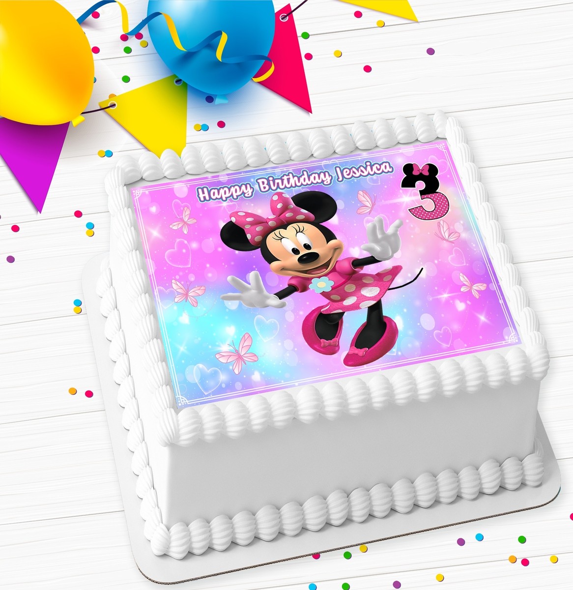 Minnie Mouse 2nd Birthday Sheet Cake Minnie Mouse Sheet Cake With