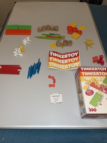 Vintage Tinker Toy Set 330 w/Original Box 1983 *115 Pieces* 26262231020 ...