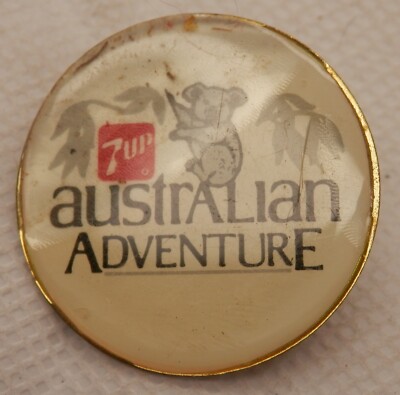 RARE 7up Soda "Australian Adventure" Metal Pin/Button Koala | eBay
