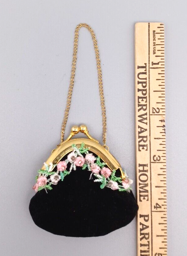 Mini Tapestry Kiss Lock Closure Metal Frame Chain Handle Hand Sewn | eBay