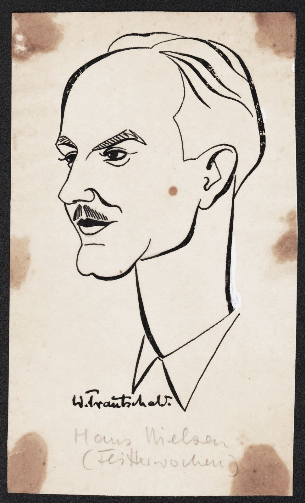 Hans Nielsen Actor Film Cinema Portrait Drawing Trautschold 1939 | eBay