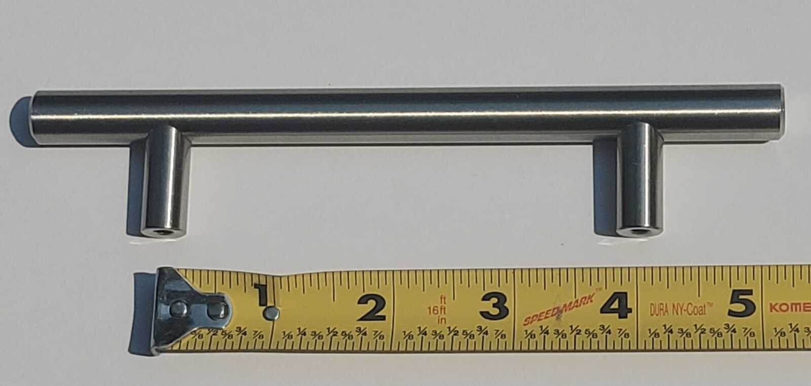 10 Brushed Stainless Cabinet Pulls Drawer T Bar Handles 6 3/8" long 4"cc 6oz | eBay