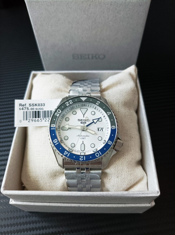 SEIKO 5 Sports SKX Automatic with manual winding JAPAN GMT SILVER ...