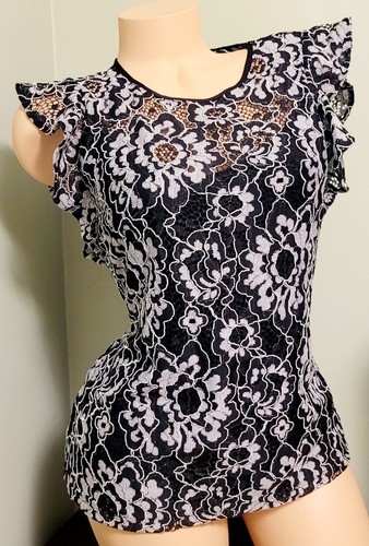 $99 NWT White House Black Market Lace High-Neck Shell Top, Sz 8 | eBay