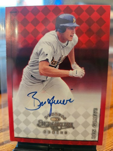 1998 Donruss Signature Series Ben Grieve Certified Autograph Oakland A ...