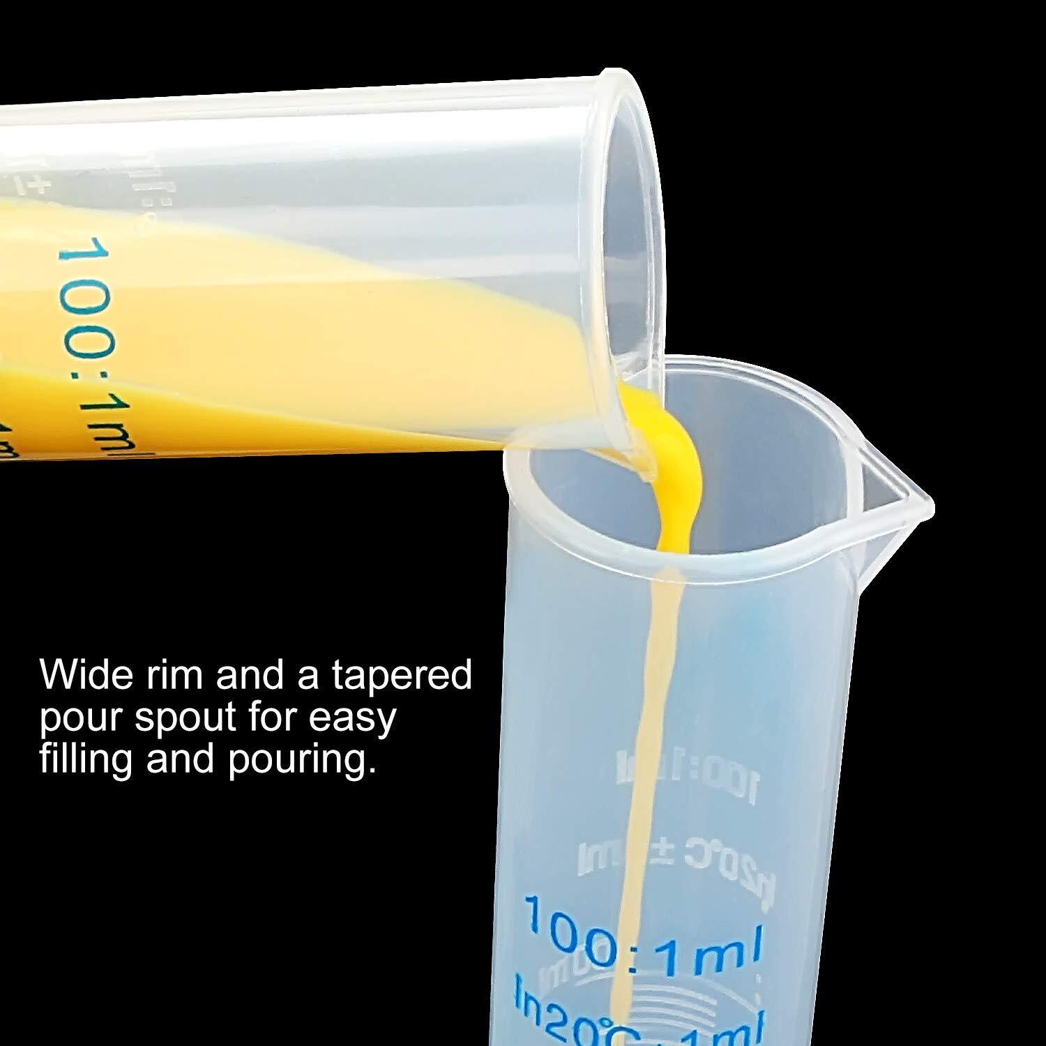 10ml-500ml Plastic Measuring Cylinder Graduated Cylinders Lab Supplies ...