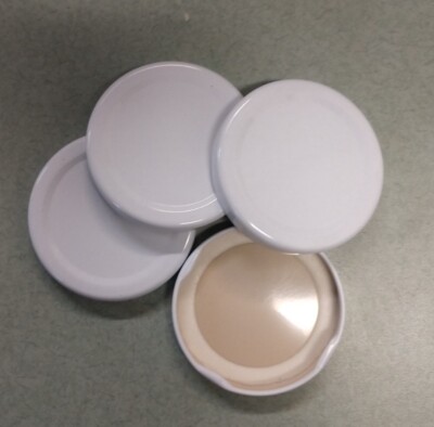 58mm White Lug Jar Cap - Scratch & Dent Stock - Lot of 20 | eBay