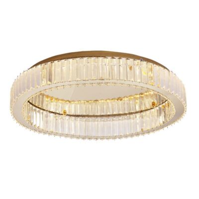 LED Round Crystal Ceiling Lamp Living Room Pendant Light Bedroom ...
