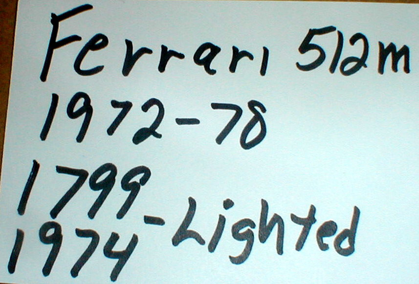 Aurora AFX Ferrari 512M Lighted Flamethrower 1972-1978 HO Slot Car ...