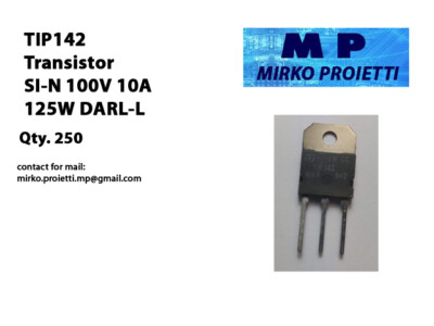 TIP142 - TIP 142 Transistor NPN 100V 10A 125W DARL-L - 1Pcs (SC-1) | eBay