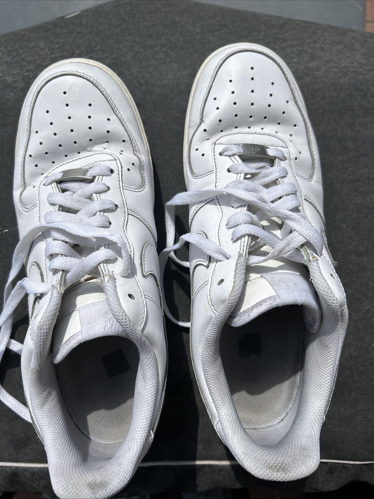 Nike Men's AF1 Air Force 1 Ehite Low Top Sneakers Men… - Gem