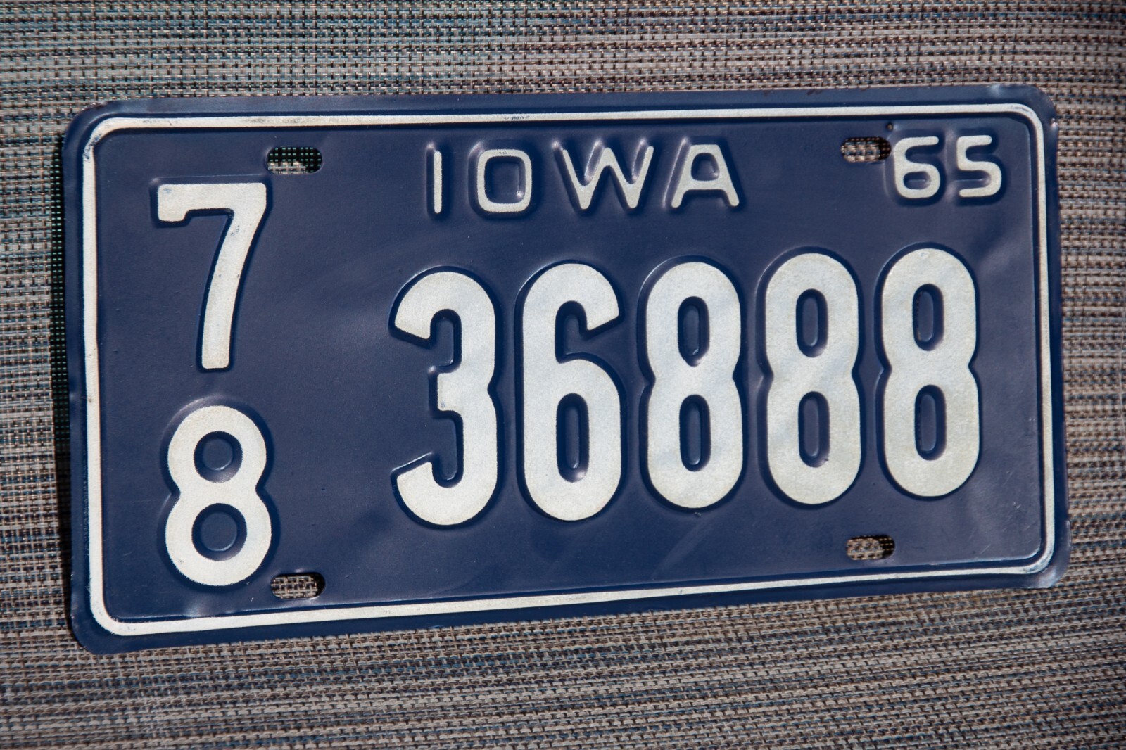 1965 IOWA License Plate ** '65 IA ** POTTAWATTAMIE COUNTY ** COUNCIL ...