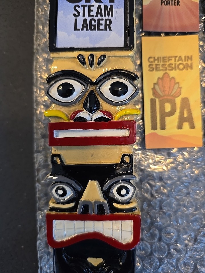New Half Day Brewing Tap Handle Indian Totem Pole Black Eye Balls W/5 ...