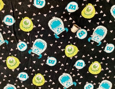 FAT QTR 18”x22” SPRINGS MONSTERS INC MIKE SULLEY LOGO HEADS FABRIC ...