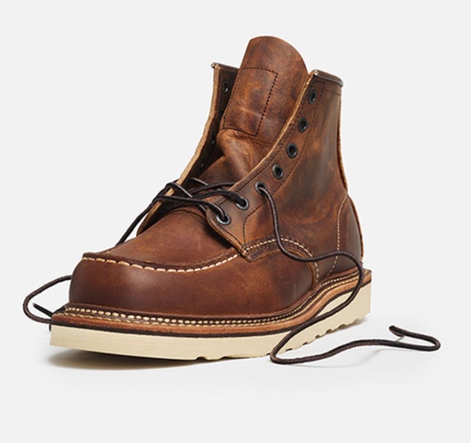 Red Wing 1907 Classic Moc Boots Men's 10.5 D Brown Copper Rough Leather ...