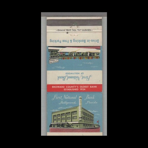 Matchbook Cover - Florida First National Bank Hollywood, FL | eBay