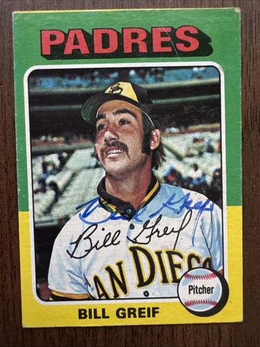 Bill Greif; Autographed 1975 Topps MINI; #178; Padres | eBay