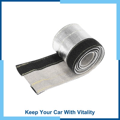 auto Fuel Lines Heat Shroud 3/8" ID 3.2ft Aluminized Sleeving Insulated ...