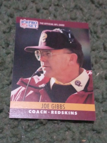1990 Pro Set Joe Gibbs Football Card Washington Redskins NFL #333 Coach ...