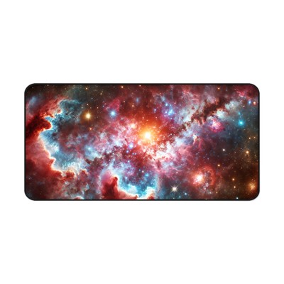 Cosmic Nebula Space Desk Mat - 31.5x15.5 Inch Neoprene Gaming and ...