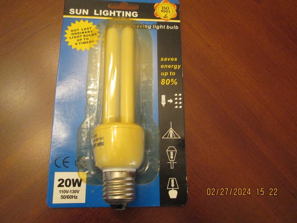 Sun lighting energy saving light bulb 20W New | eBay
