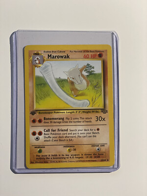 1st Edition Marowak Jungle Set Near Mint PSA Worthy 1999 Pokemon WOTC ...
