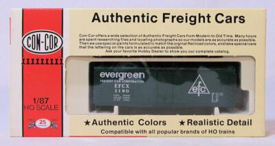 HO Scale Con-Cor 40' PS1 PD Boxcar Kit - Evergreen Freight Car Corp ...